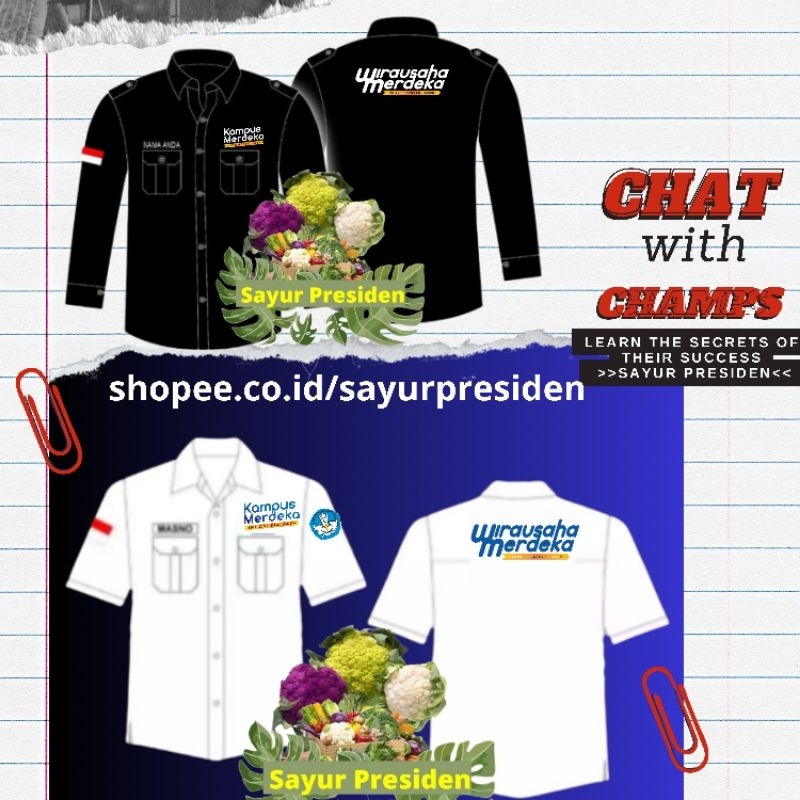 Jual FULL BORDIR PDH wirausaha merdeka seragam wirausaha merdeka kemeja ...