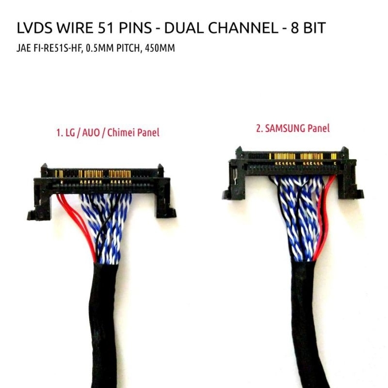 Jual Kabel LVDS RE 51Pin Dual Channel 8 Bit 51 Pin | Shopee Indonesia