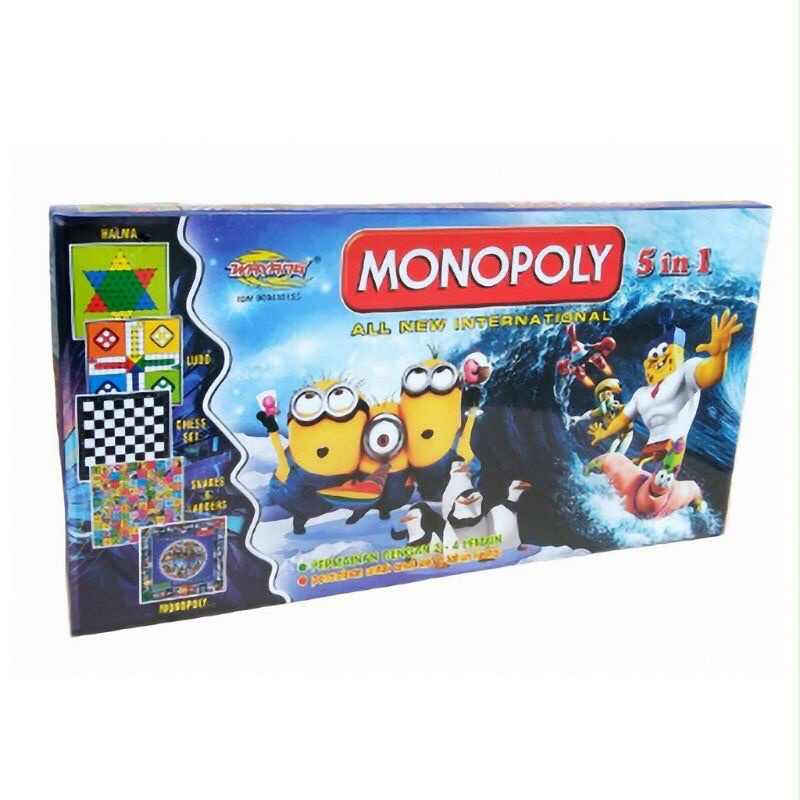 Jual Monopoli 5 in 1 Mainan Edukasi Monopoly 5 in 1 (Monopoli, Ludo ...