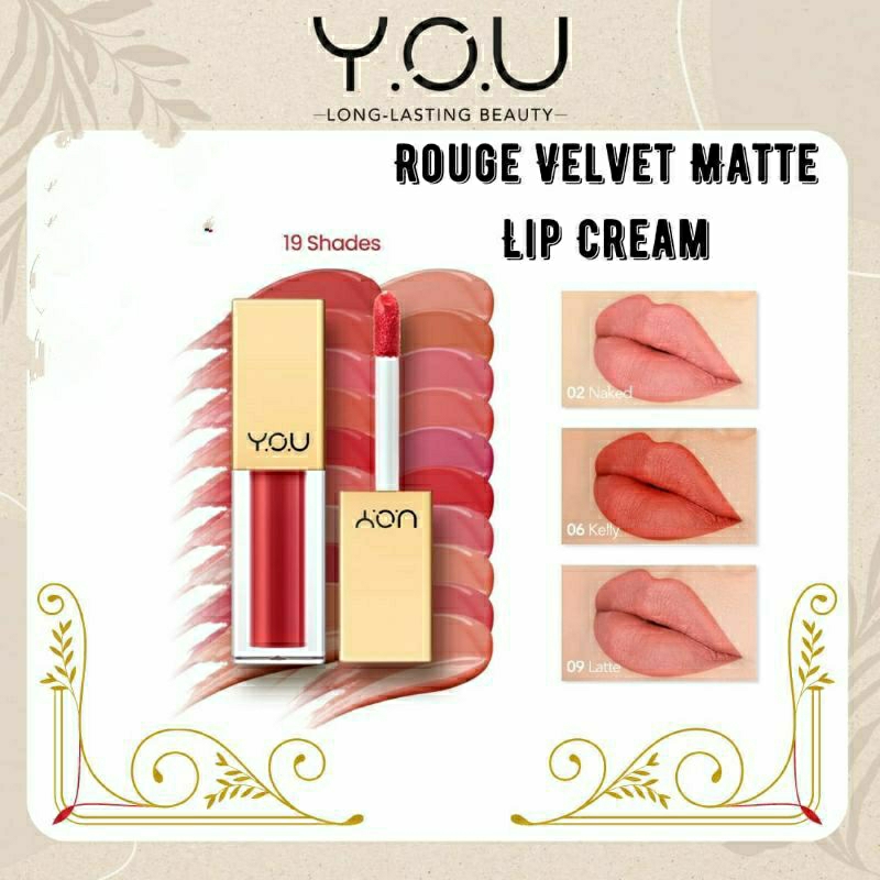 Jual YOU Rouge Velvet Matte Lip Cream Latte | Shopee Indonesia