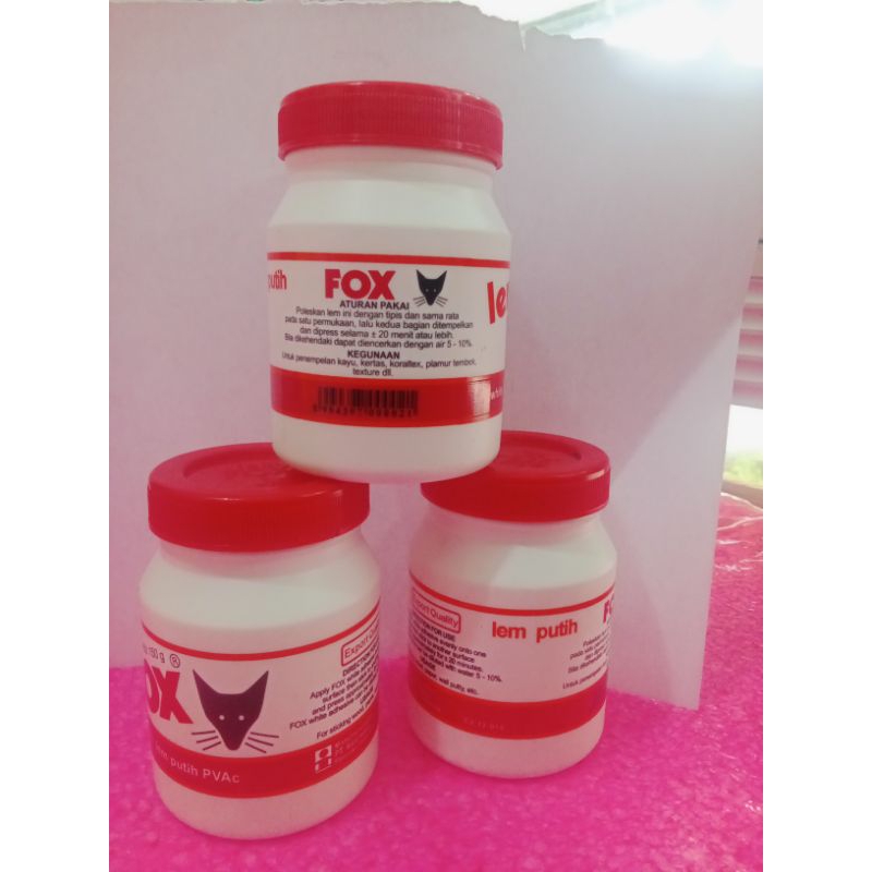 Jual lem fox serba guna pvac white adhesive / lem putih 150 ml /lem perekat kayu kertas | Shopee ...