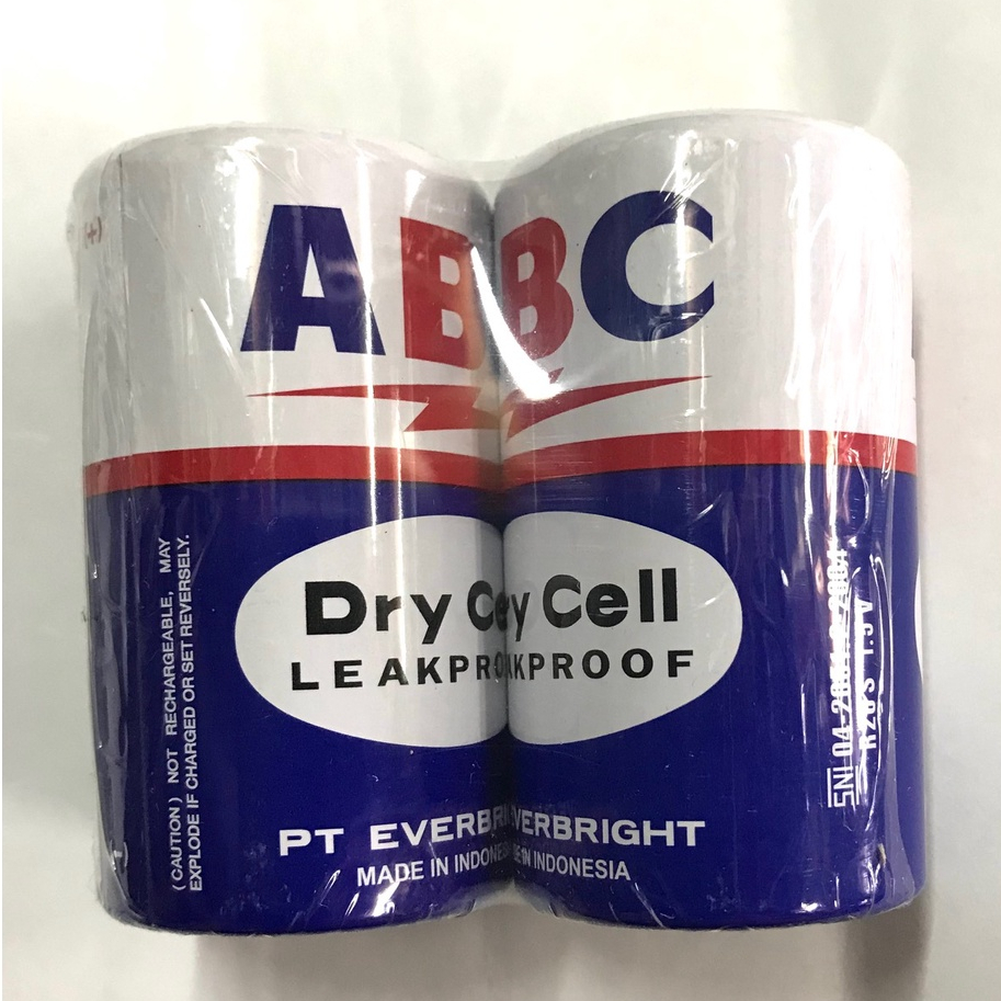 Jual BATERAI/BATRE ABC BIRU BESAR 1 PASANG ISI 2 BUAH | Shopee Indonesia