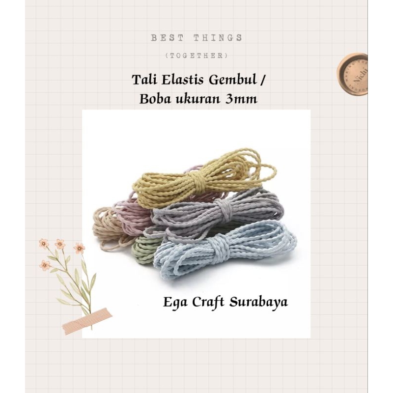 Jual Tali Elastis Gembul Ukuran 3mm | Shopee Indonesia