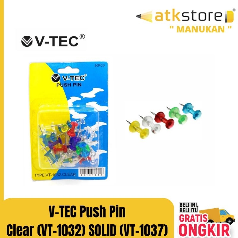 Jual Push pin VT-1032/30 PCS CLEAR || PAKU PAYUNG/ PIN UNTUK STYROFOAM ...