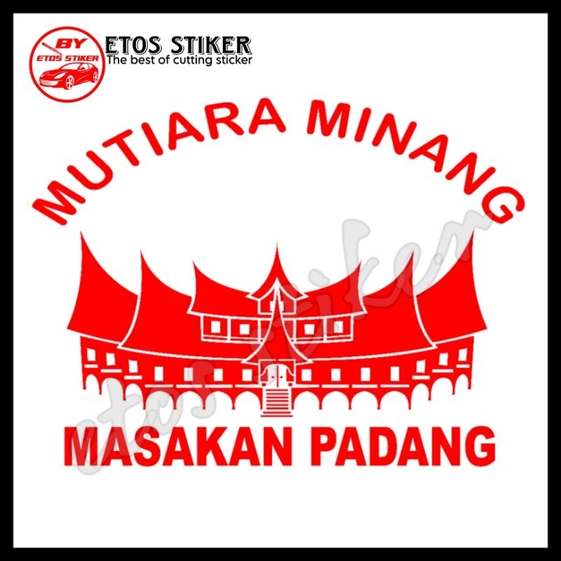 Jual stiker cutting masakan padang stiker rumah gadang untuk etalase ...