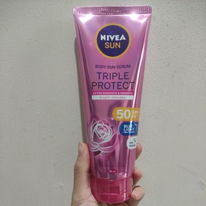 Jual NIVEA SUN Triple Protect Body Serum Extra Radiance & Smooth SPF50 ...