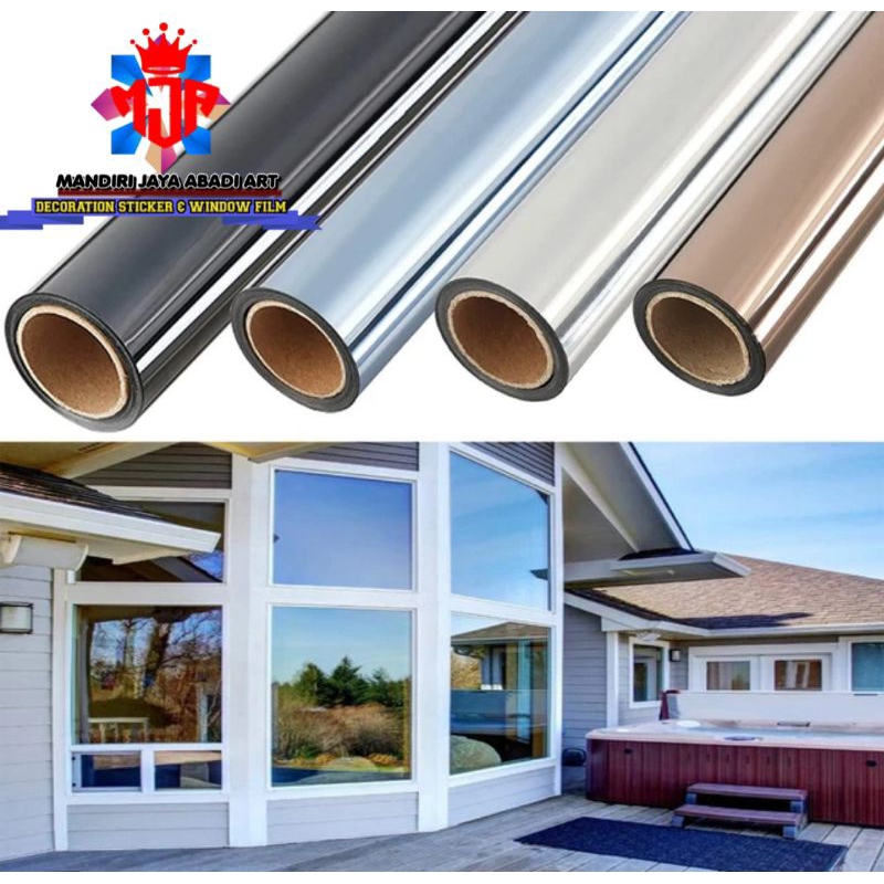 Jual Stiker Kaca Film cermin Jendela Rumah Kantor Mobil Ruko One Way Tidak Tembus Pandang ...