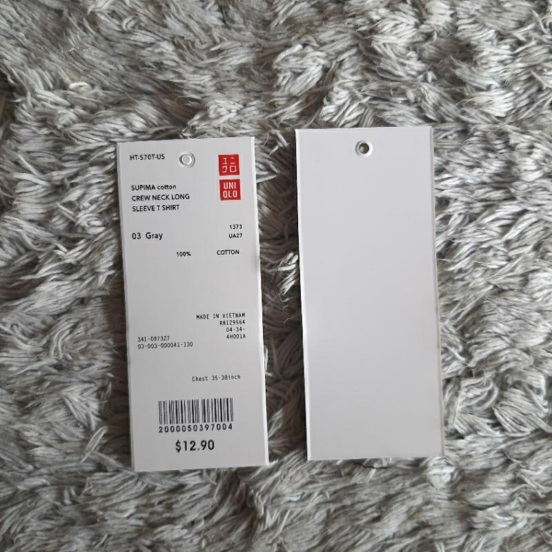 Jual Hangtag Uniqlo ex Garment | Shopee Indonesia