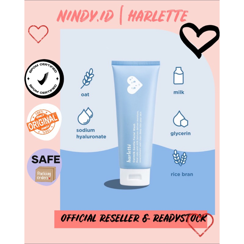 Jual HARLETTE OATMILK GENTLE FACIAL WASH 100g | Shopee Indonesia