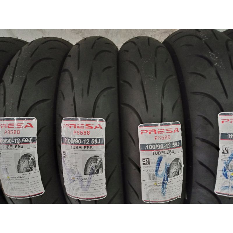 Jual Pressa PS588 TL 100/90-12 | Tubeless Ring 12 (Free Pentil ...