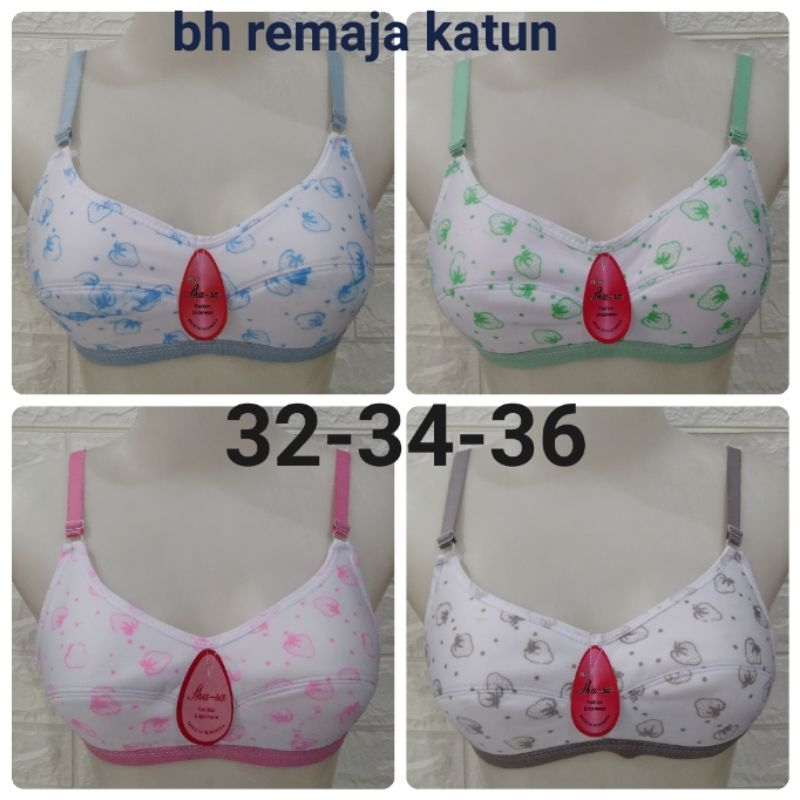 Jual Bra Bh Tanpa Busa Tanpa Kawat Remaja Katun / Bra sport / bra ...