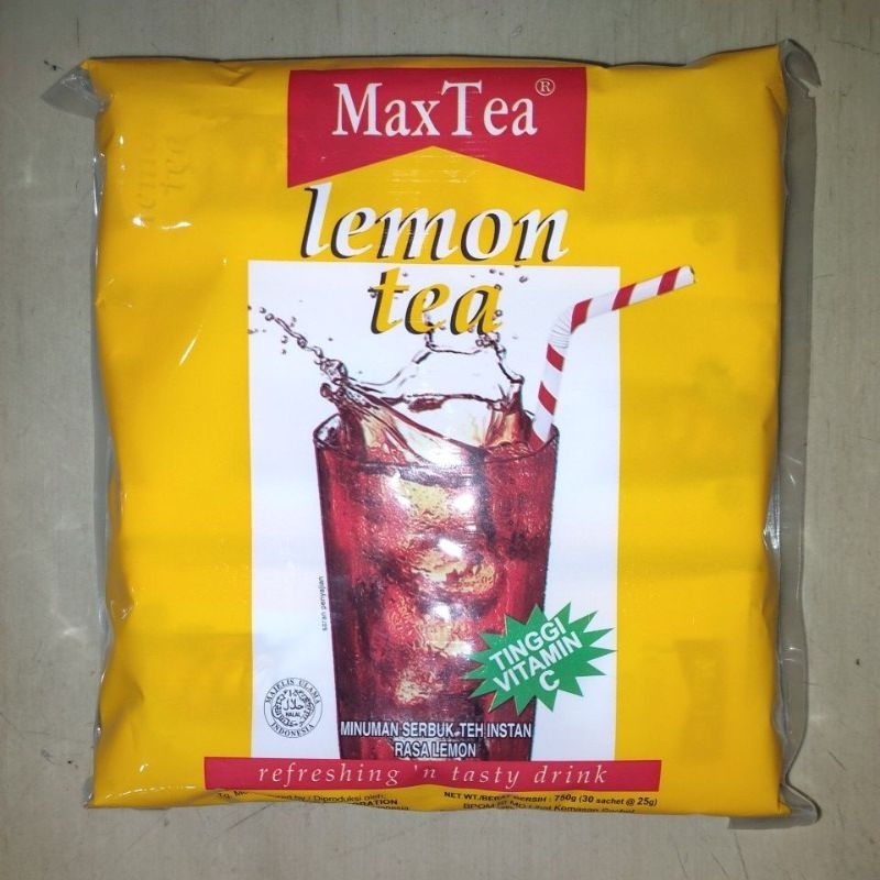 Jual MAX LEMON TEA 30 sachets x 25Gr | Shopee Indonesia