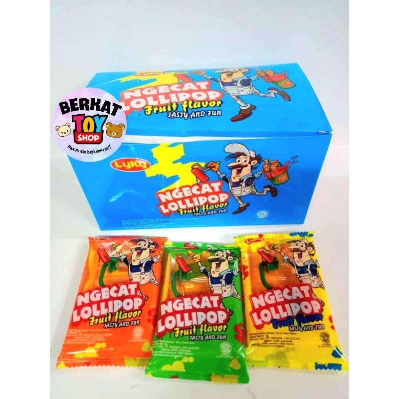 Jual Permen Cemilan Snack Ngecat Cat Loli Lolipop Mainan Anak Murah ...