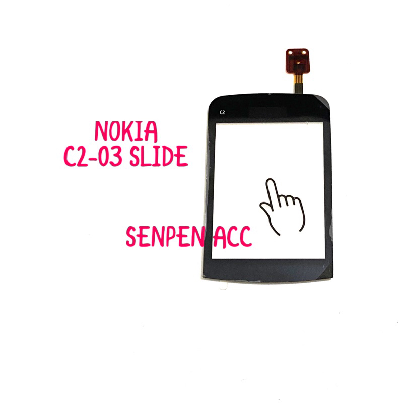 Jual TOUCHSCREEN TS LAYAR SENTUH NOKIA C2 03 C2-03 SLIDE WARNA HITAM ...