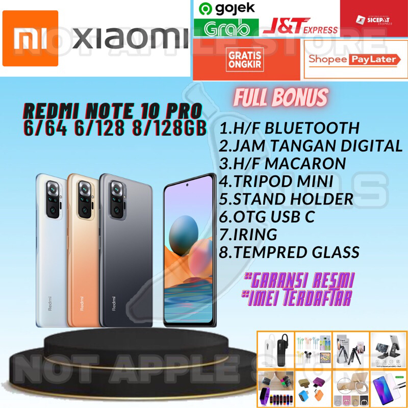 Jual XIAOMI REDMI NOTE 10 PRO RAM 6/64GB 6/128GB 8/128GB NEW BARU ...