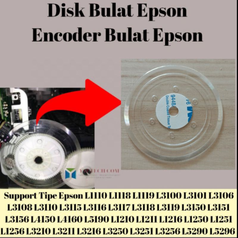 Jual Disk Bulat Epson L3110 ENCODER DISK EPSON L1110 L3110 L3116 L3150 ...