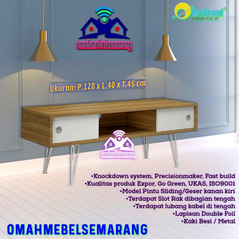 Jual Meja Rak TV Kaki Besi pintu geser ORBITREND AUSTIN Buffet Sliding ...