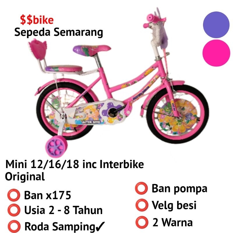 Jual Sepeda Mini 12/16/18 Interbike Barbie Original Semarang | Shopee ...
