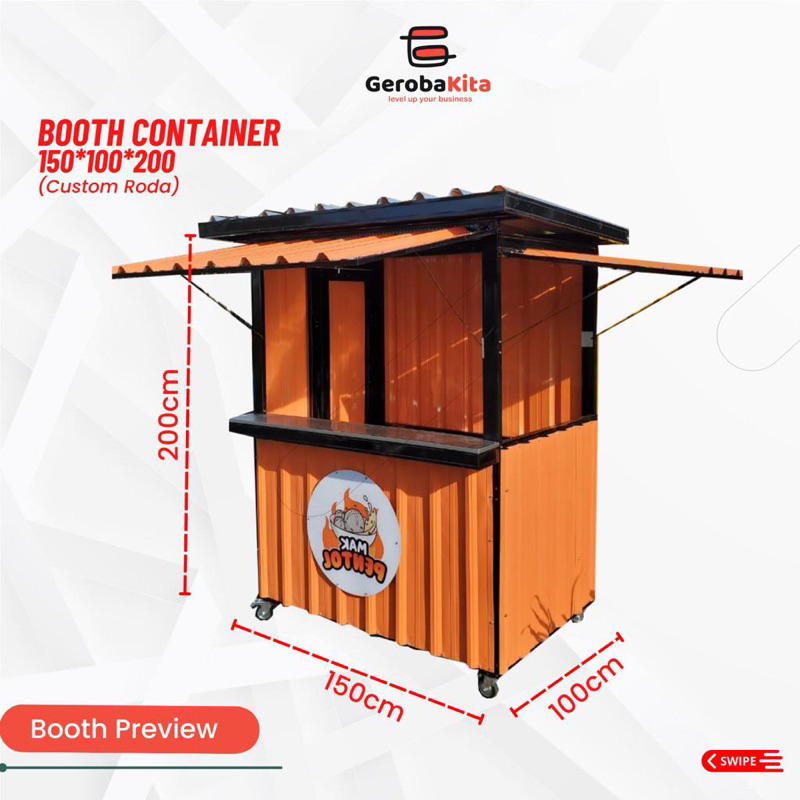 Jual Booth Container dengan roda dan lantai | Shopee Indonesia