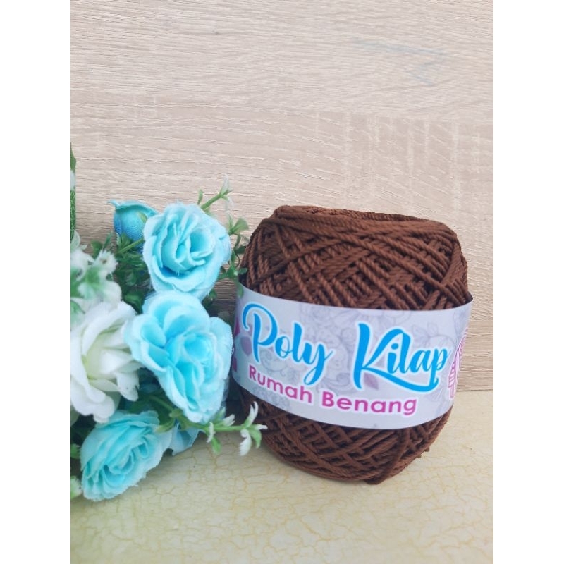 Jual Benang rajut poly kilap/polyester/benang murah | Shopee Indonesia