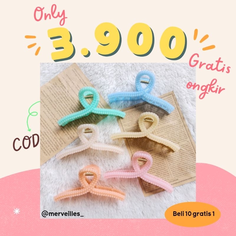 Jual Jepit rambut mutiara jedai bahan plastik glossy warna pastel jedai ...