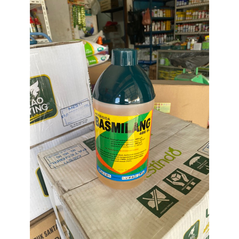 Jual Herbisida BASMILANG 486SL 1 Liter Racun Rumput Sistemik Glifosat ...