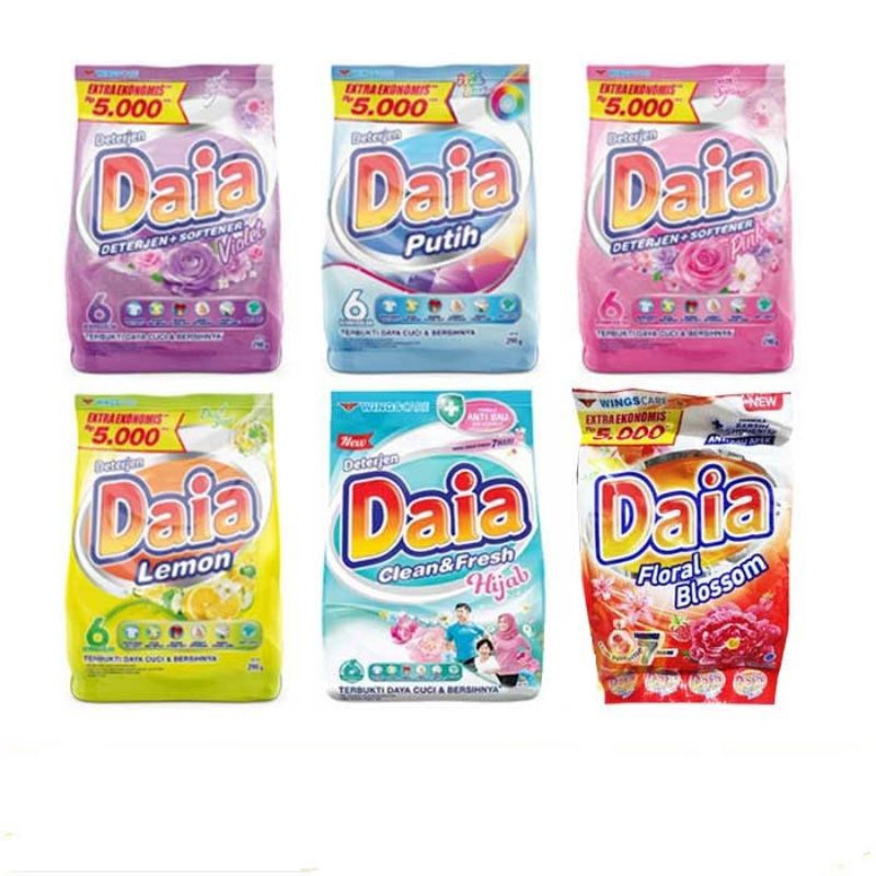 Jual Daia Detergen Bubuk 252g | Shopee Indonesia