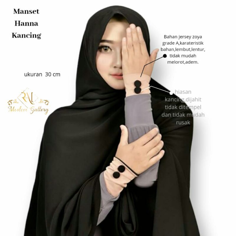 Jual MANSET TANGAN HANNA KANCING | Shopee Indonesia