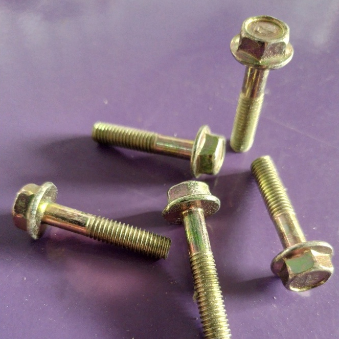 Jual Baut Flange M8x40 /Flange bolt/baut topi/kunci 12/(per pcs) | Shopee Indonesia