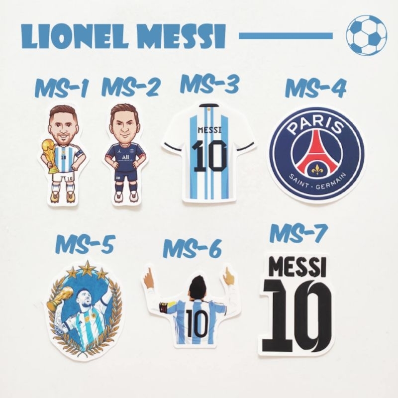 Jual Sticker Lionel Messi Argentina Paris Saint Germain FC PSG Football ...