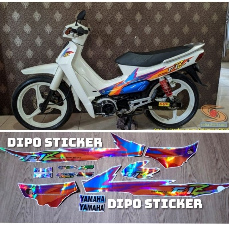Jual sticker striping poswan fiz putih albino hologram laminasi glossy ...