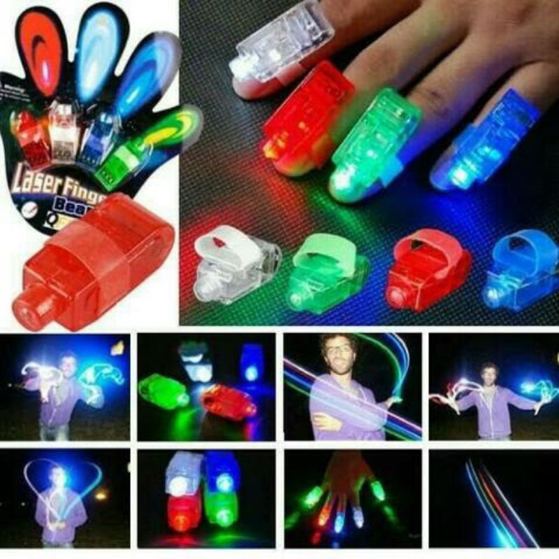 Jual Mainan anak lampu laser finger light beam / lampu jari SNI ...