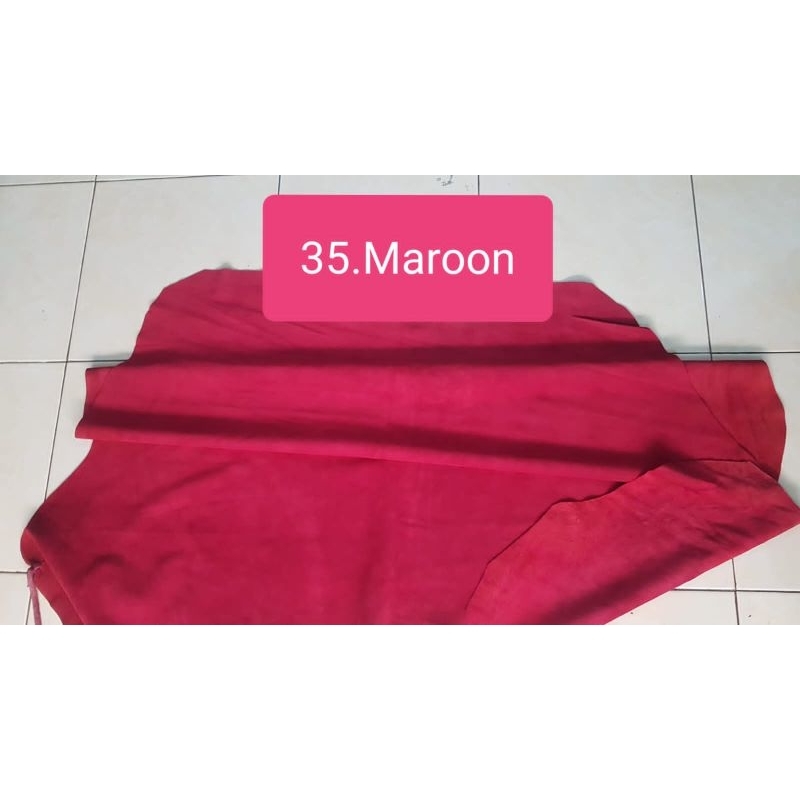 Jual Bahan Kulit Sapi Lembaran Jenis Suede Kualitas Premium warna ...