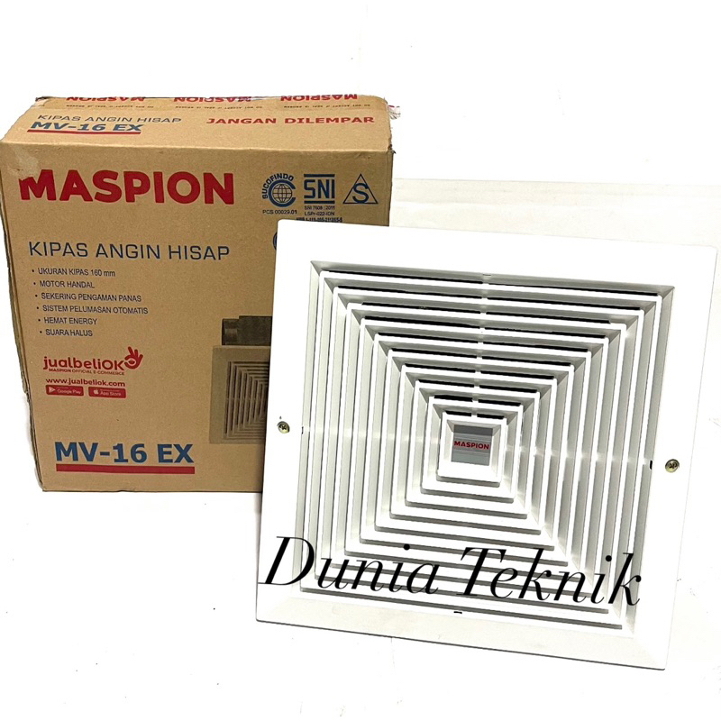 Jual Exhaust Fan Plafon MASPION MV-16 EX Hexsos Fan Kipas Angin Hisap ...
