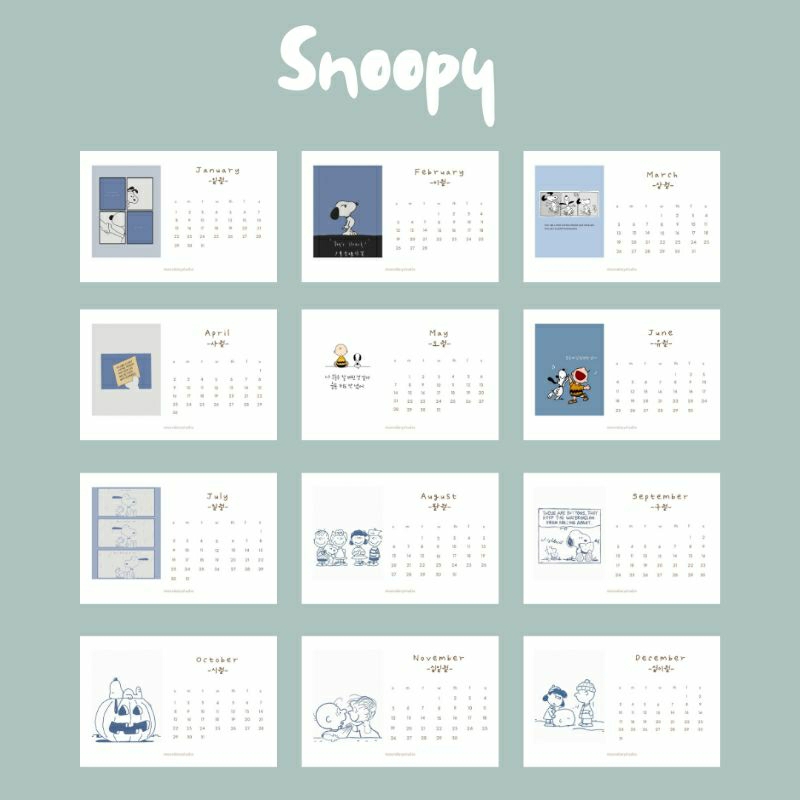 Jual [MOONDARY] 2023 Kalender Calendar Aesthetic 12 Bulan Gambar ...