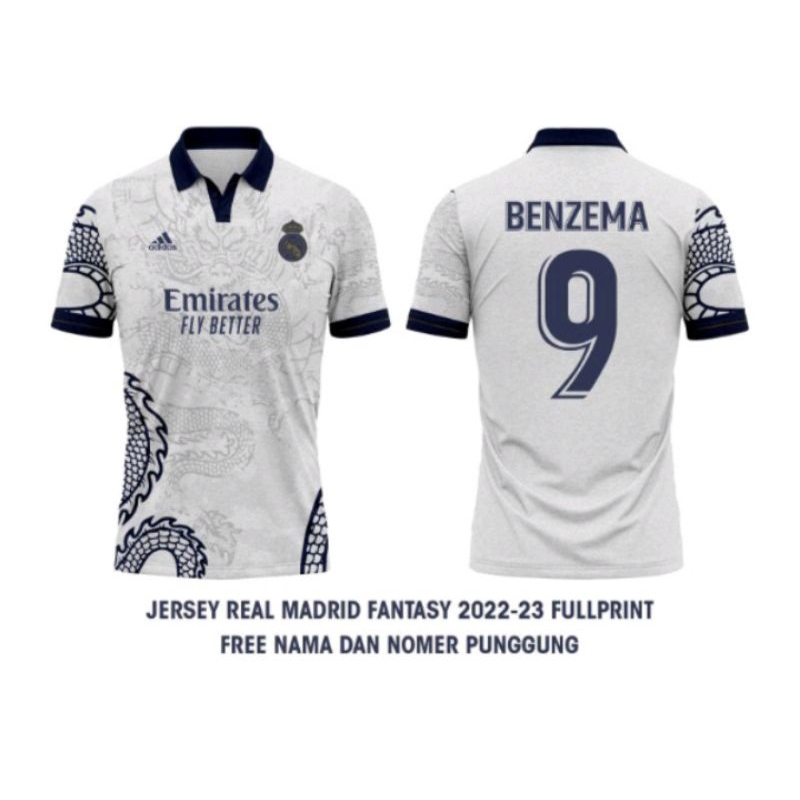 Jual Jersey realmadrid fantasy 2022 2023 full printing (gratis nomor punggung dan nama) | Shopee ...