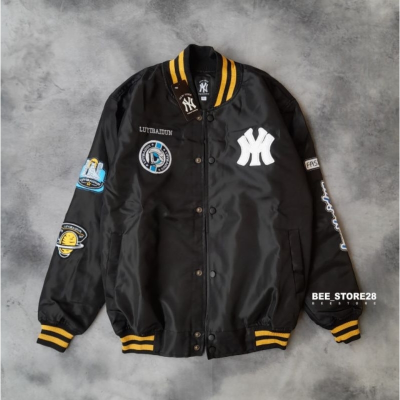 Jual VARSITY NY YANKEES HITAM LUYIBAIDUN FULL BORDIR PREMIUM | Shopee ...