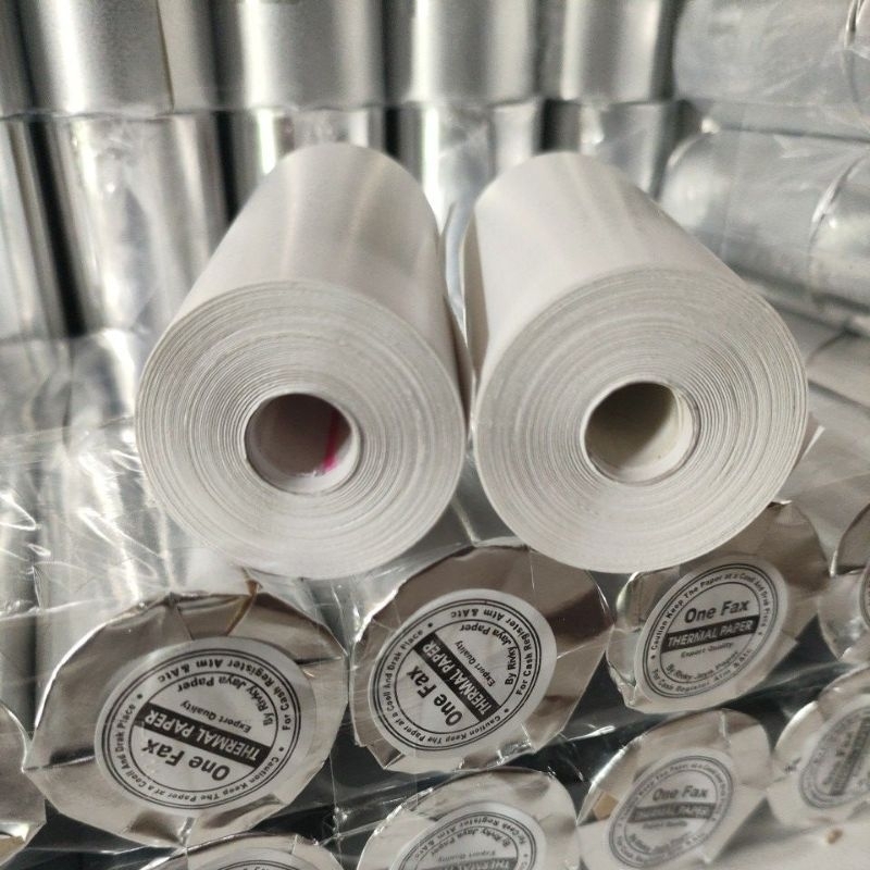 Jual Kertas Struk Thermal Paper Roll Edc 80*40mm Sedotan 10mm | Shopee ...