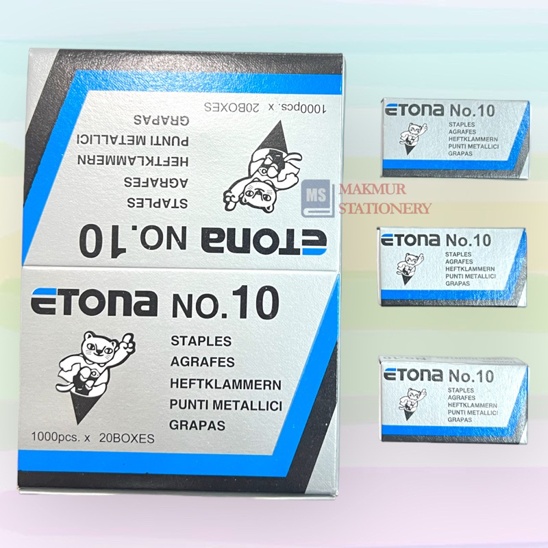 Jual Isi Staples / Reffil Stapler Etona No 10-1M | Shopee Indonesia