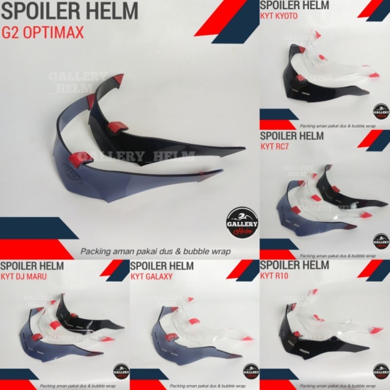 Jual SPOILER HELM KYT, NHK, G2 OPTIMAX, RSV | AKSESORIS HELM | Shopee ...