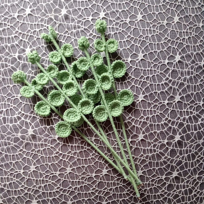 Jual COD!! daun bunga rajut/bahan buket/buket bunga rajut/daun ...