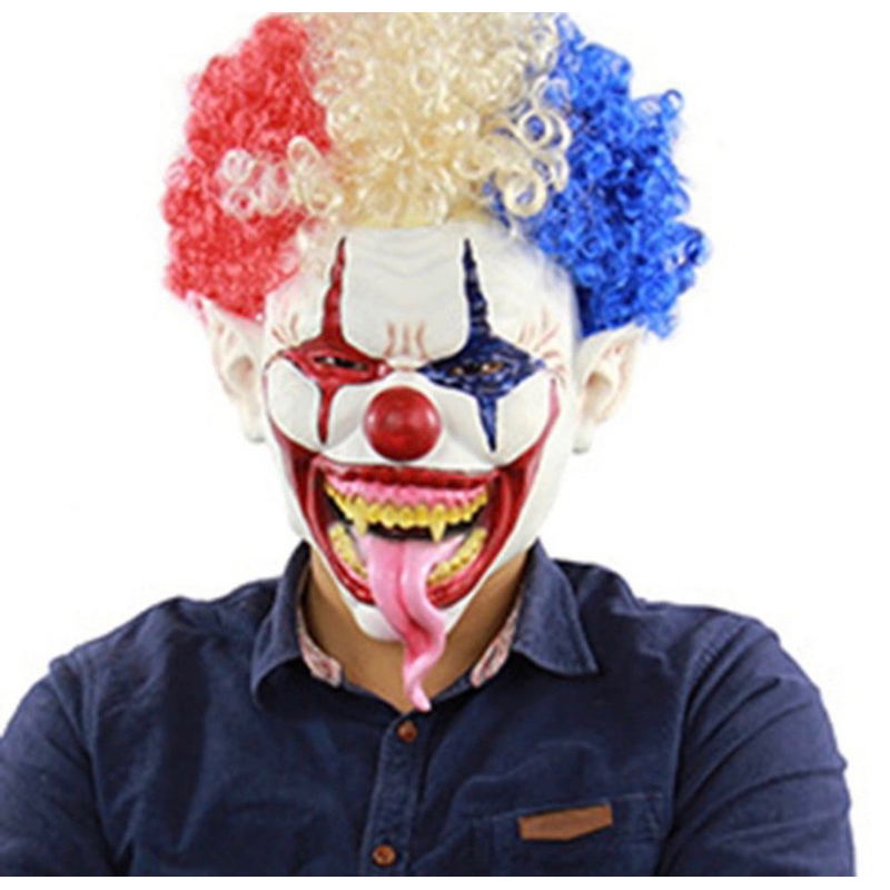 Jual topeng badut lidah panjang | clown mask cosplay halloween | Shopee ...
