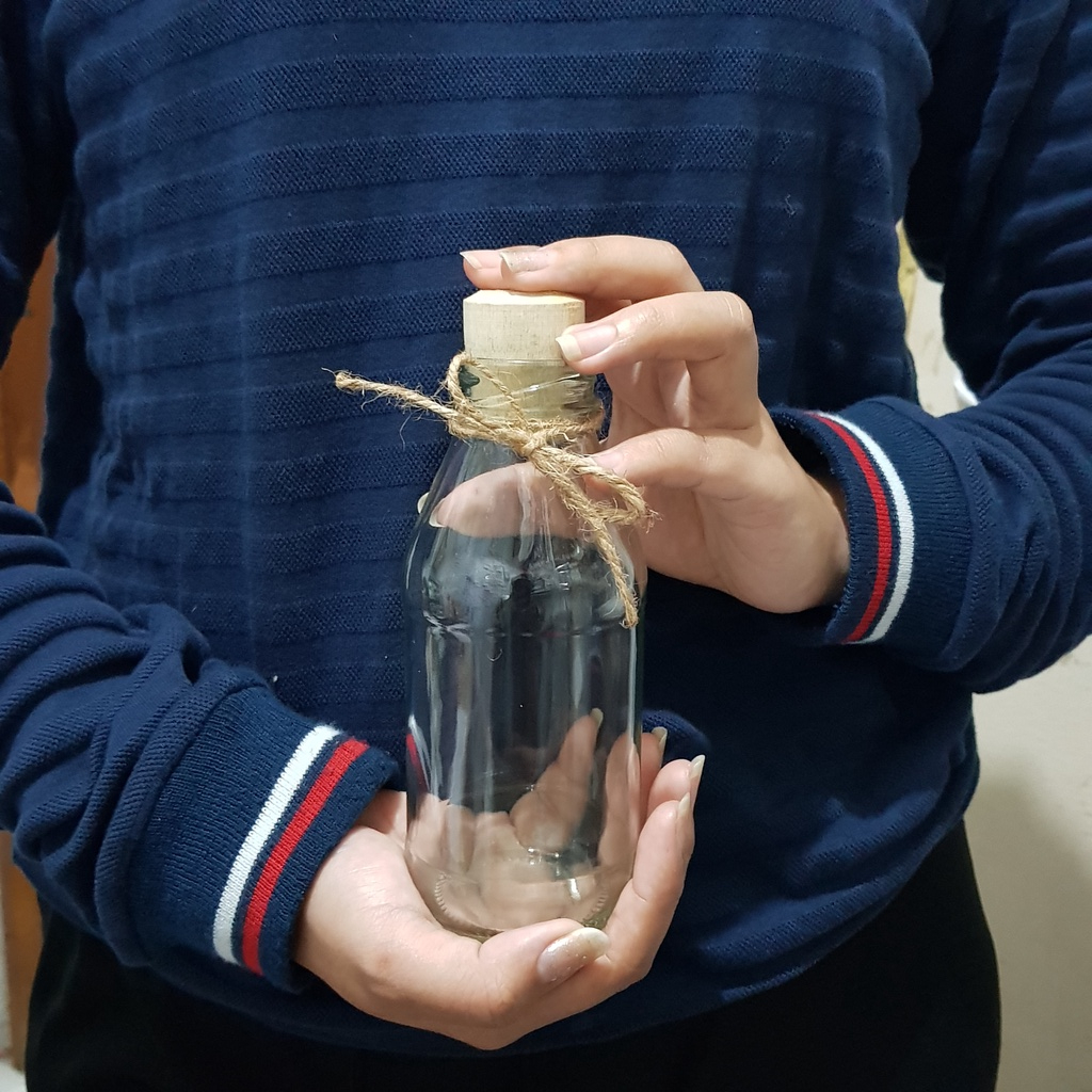 Jual BOTOL SOUVENIR GIFT KACA / BLESSING BOTLLE + tutup kayu / Botol ...