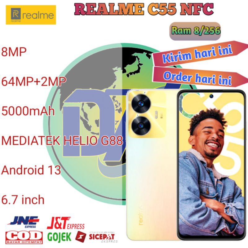 Jual Realme c55 8/256 NFC garansi resmi Indonesia 100% original ...