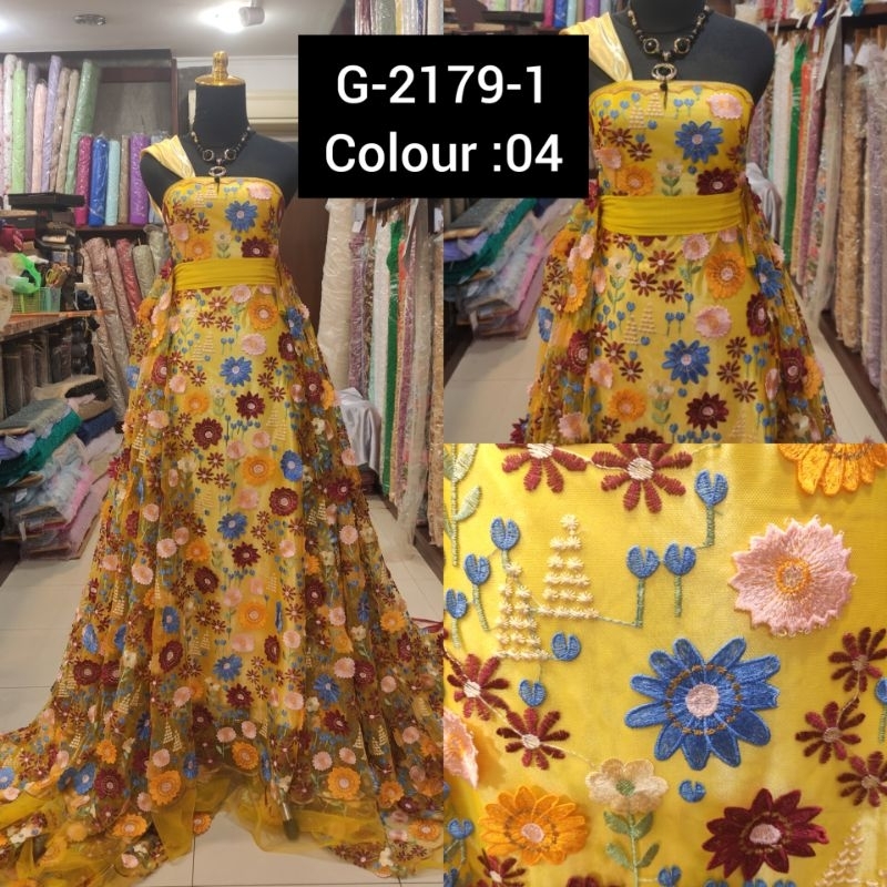 Jual Kain Tile Brokat 3D Timbul Valentino Premium Kuning | Shopee Indonesia