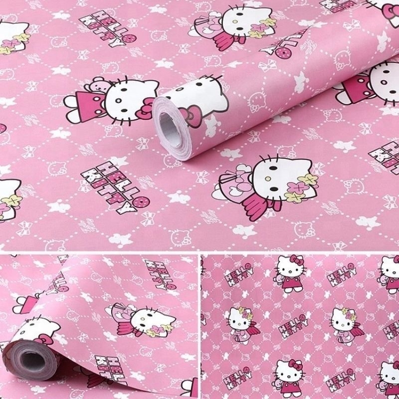 Jual Wallpaper Dinding Hello Kitty Wallpaper Hello Kitty Wallpaper Kamar Tidur Anak Karakter ...