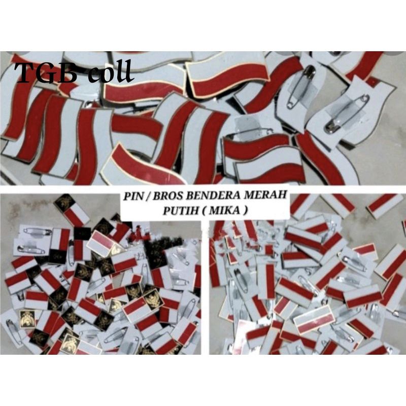 Jual PIN MERAH PUTIH Bros Merah Putih Peniti MIKA | Shopee Indonesia