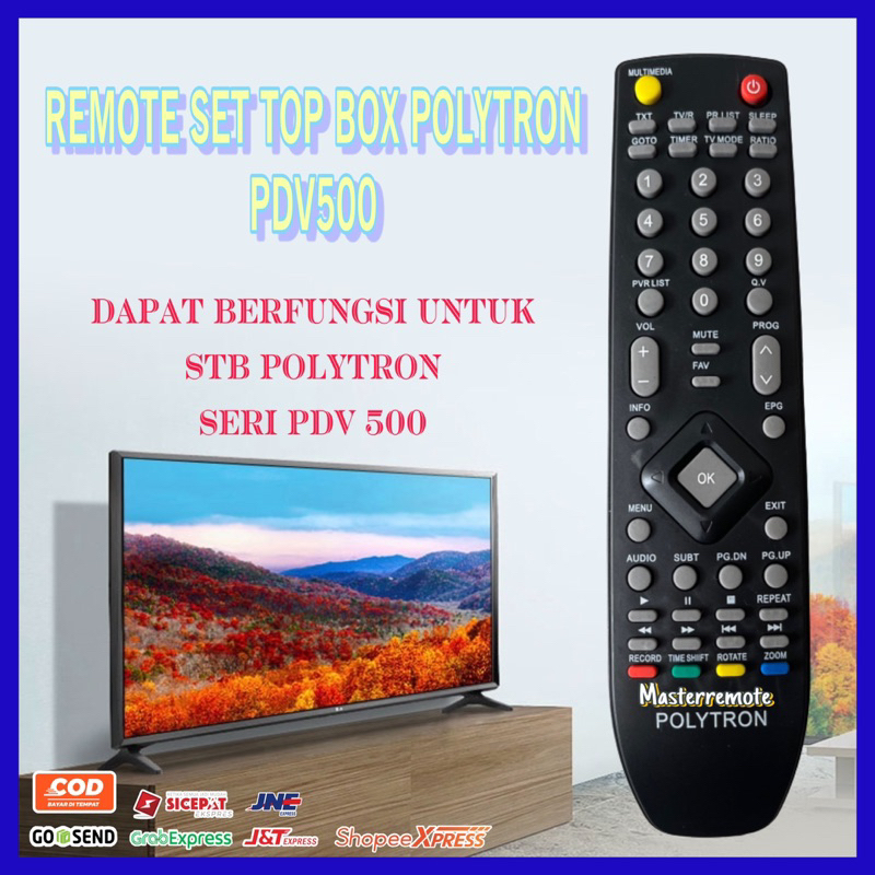 Jual REMOT REMOTE SET TOP BOX DVB T2 POLYTRON PDV500 | Shopee Indonesia