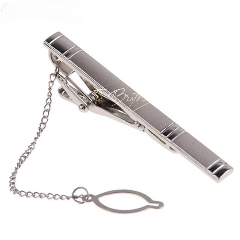 Jual tie clip jepit dasi accessories jas pria silver import halus tebal ...