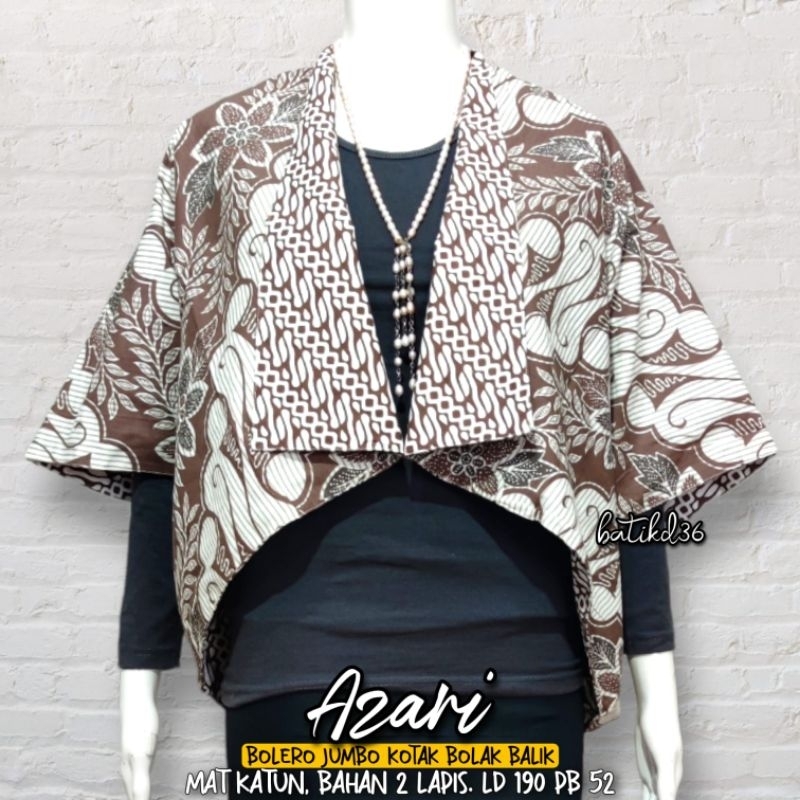 Jual blazer batik wanita jumbo murah tebal motif Bolak balik parang ...